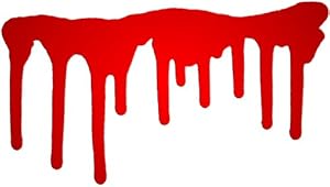 Amazon.com: DRIPPING RED BLOOD PAINT Vinyl Decal Sticker Two in One ...