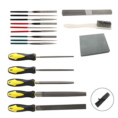 HYDDNice 17Pcs Engineering Professional File Set Premium Metal File Set ...