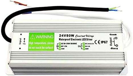 Waterproof LED Transformer 80W 80 watt LED Switch Driver DC24V IP67 ...
