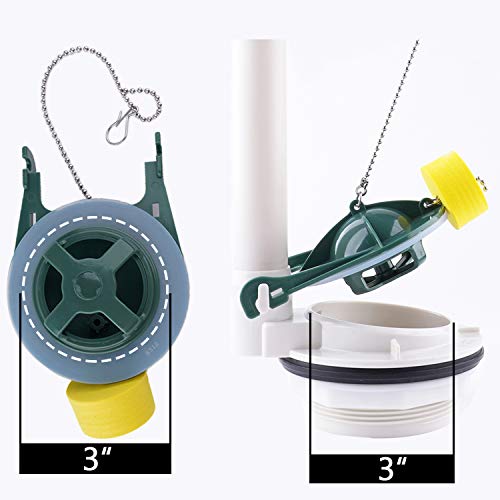 Hibbent 2 Pack Toilet Flapper Replacement 3-Inch Compatible with ...