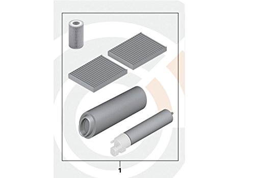 BMW Genuine Microfilter+Oil+Air+Fuel Filter Service Kit E60 E61 ...