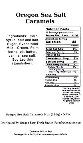 Oregon Farm Fresh Snacks Salted Caramel Gourmet Candy - Oregon Made ...