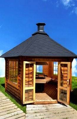 Grillhaus-Deluxe mit 16,5m² Grundfläche - garten.im-shop.at