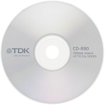 1 x Single Original-TDK CD-R80 RECORDABLE BLANK MEDIA. CD-R80CBA ...