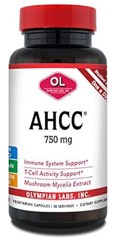 Olympian Labs Premium AHCC Supplement 750mg of AHCC per Capsule ...