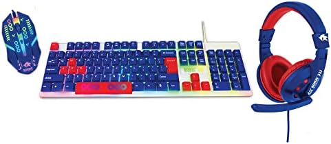 Sakar Sonic the Hedgehog 3 in 1 Gaming Set with LED Backlit Keyboard ...