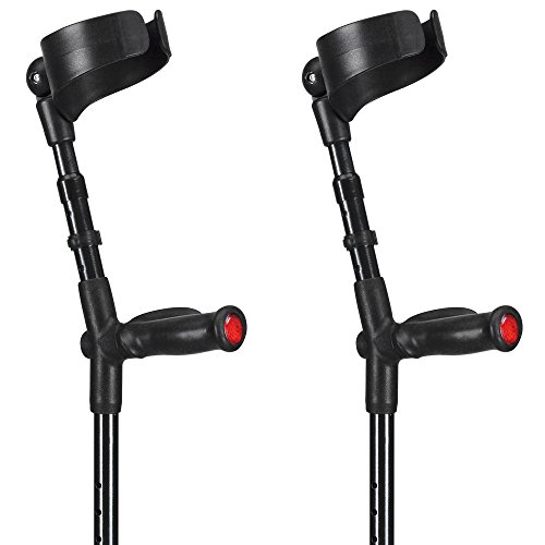 Ossenberg German Aluminium Forearm Crutches Anatomical Simple Grip Pair ...
