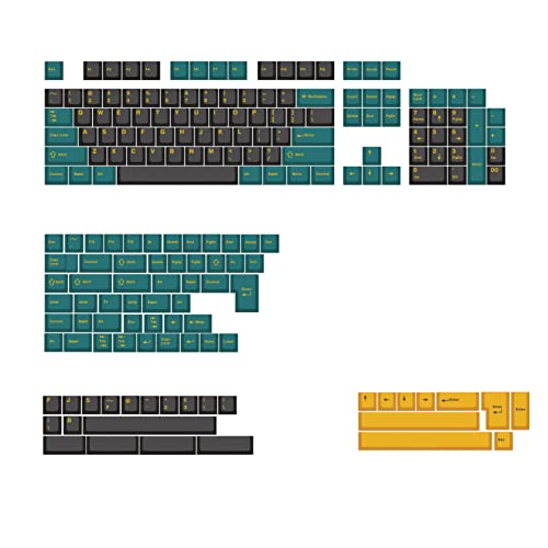 Akko Keycaps MARRS Green 184-key Cherry Profile ABS Double-Shot Keycaps ...