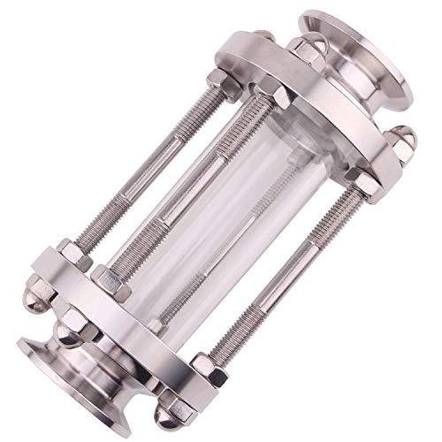 DERNORD In-Line Sight Glass with Clamp End,Flow Sanitary Straight Sight ...