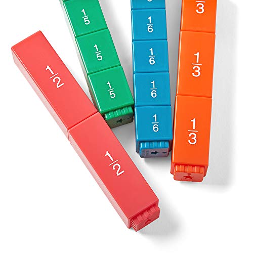 hand2mind Rainbow Fraction Tower Cubes, Montessori Math Materials ...