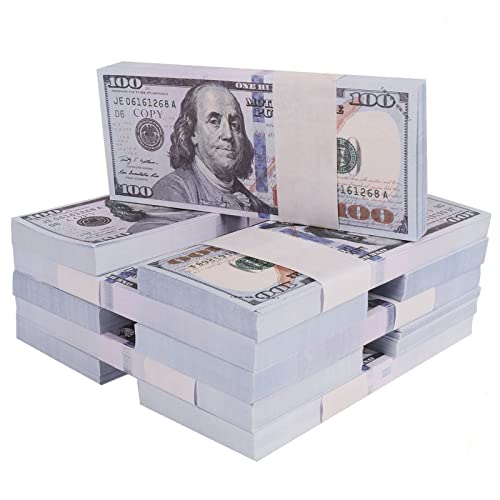 Heijony 600 Pcs Prop Realistic Bill Double-Sided Print As Realistic ...