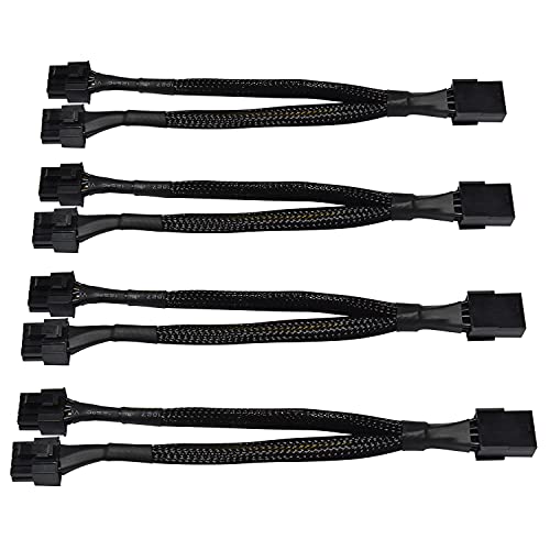 XDDZ (4 Pack) GPU VGA PCIe 8 Pin Female to Dual 2X 8 Pin (6+2) Male ...
