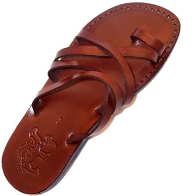 Unisex Adultos/niños Piel Sandalias/Chanclas bíblica (Jesús - Yashua ...