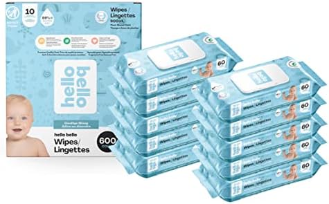 Hello Bello Baby Wipes, Fragrance Free, Hypoallergenic, 99%+ Water ...