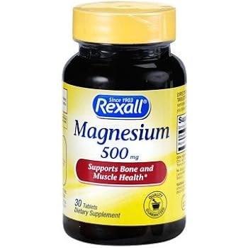 Amazon.com : Rexall Magnesium 500 Mg - Tablets, 30 Ct : Magnesium ...