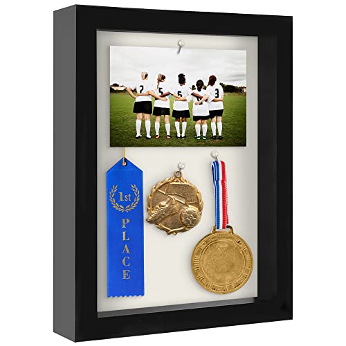 Americanflat 8.5x11 Shadow Box Frame with Shatter-Resistant Glass ...