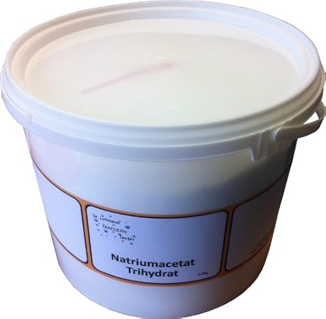 Natriumacetat Trihydrat - Pharmaqualität - 2,5kg: Amazon.de: Drogerie ...