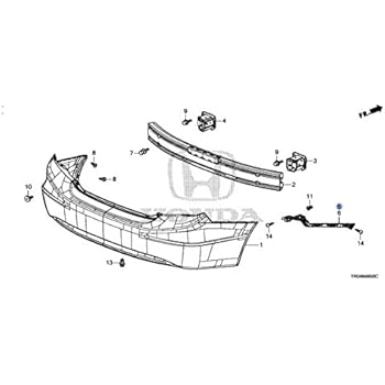 Amazon.com: Genuine Honda (71593-TK8-A00) Bumper Spacer, Right, Rear ...