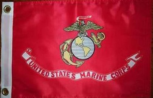 12"X18" Us Marine Usmc Double Sided Nylon Boat Motorcycle Flag ...