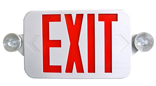 Supreme LED 6 Pack All LED Decorative Red White Exit Sign & Emergency ...