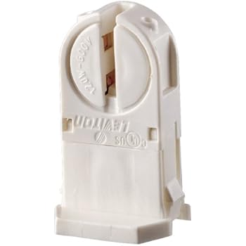 Leviton 13654-TWP Linear Fluorescent Lampholder, T5 Miniature Bi-Pin ...