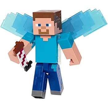 Amazon.com: Minecraft Steve With Elytra Figure: Toys & Games