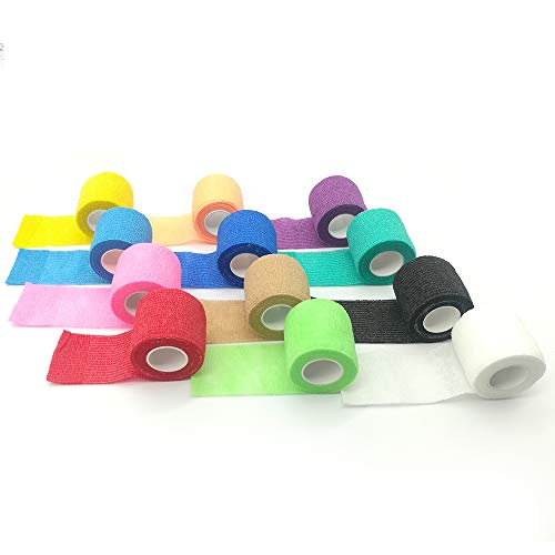 DE Sports Pre-Wrap,12 Pieces Rainbow Pack of Athletic Tape for Sports ...