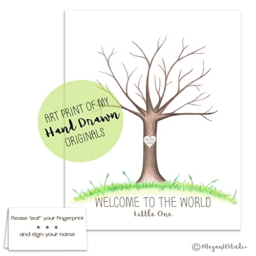 Printable Baby Shower Fingerprint Tree Baby Shower Fingerprint Tree