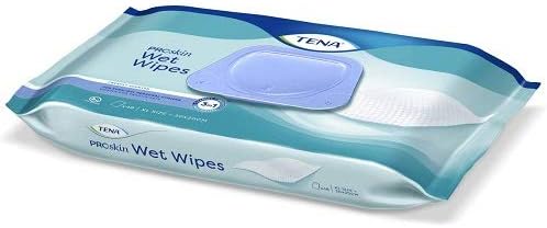 Tena Wet Wipes with Plastic Lid, 19 x 31.7 cm, 48 Wipes (Pack of 1 ...