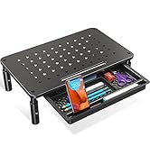 Amazon.com: ELIVED 2 Pack Monitor Stand Riser with Drawer, 3 Height ...