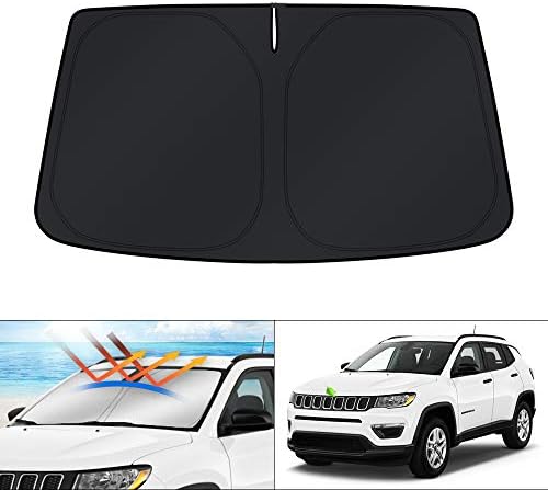 KUST Windshield Sun Shade for 2017-2023 Jeep Compass Window Sunshade ...