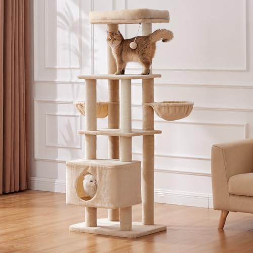 Gardner Pet Cat Tree, 65" Cat Tower with Scratching Post Cat Trees for ...