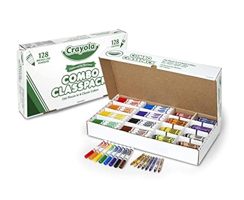 Crayola Crayons and Washable Markers Classpack, 256 Ct, Bulk School ...