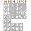 YEAJON 16 Inch Letter Stencils and Numbers, 36 Pcs Alphabet Art Craft ...