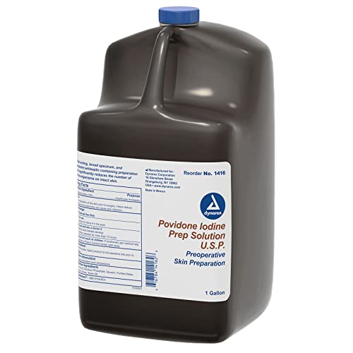 Dynarex Povidone-Iodine Prep Solution, Antiseptic Solution for Skin and ...
