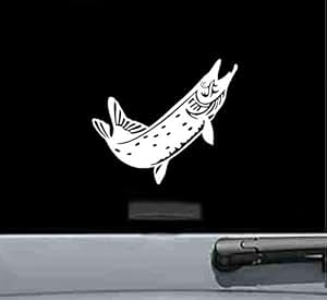 Amazon.com: Northern Pike Fish Vinyl Decal Sticker (WHITE): Automotive