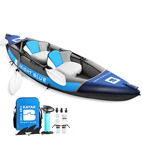 2 Person Inflatable Kayak for Adults, Inflatable Touring Kayak with ...