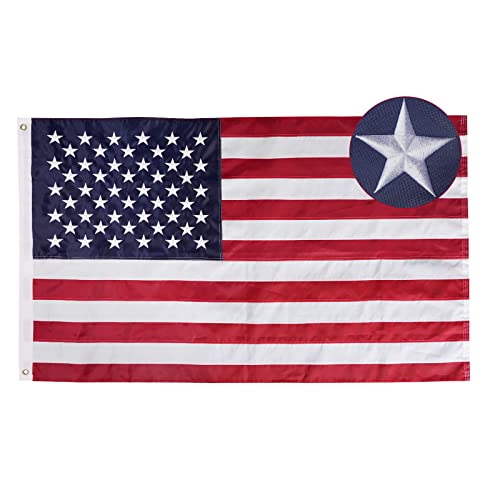 Bradford American Flag 2x4 ft Outdoor Embroidered US USA Flags Double ...
