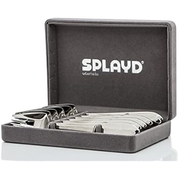 Amazon.com | Splayd Spork (Foon) Set of 6, Satin Finish, Gift Box ...