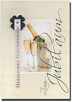 Glückwunschkarte Herzlichen Glückwunsch zum Jubiläum - DEP056: Amazon ...