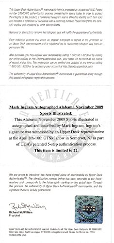 Signed Mark Ingram Autographed Sports Illustrated Magazine Alabama ...