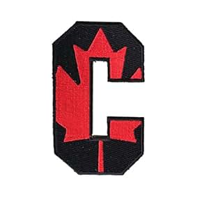 Amazon.com: Hockey Style Patch Black CANADIAN CANADA C Patch (Captain ...