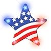 Light Up US Flag Star Flashing Blinking LED Body Light Lapel Pins (5 ...