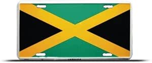 Amazon.com: Jamaica Jamaican Flag Metal License Plate Sign Tag : Automotive