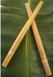 Amazon.com : Hawaiian Pu ili Bamboo Rattle Sticks for Hula Dancing ...