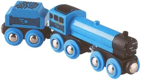 BRIO 33647 Wooden Railway System: Blue Engine with Tender: Amazon.co.uk ...