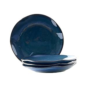 Amazon.com: Tuxton Home Artisan Night Sky Blue 10-1/4" Round Reactive ...