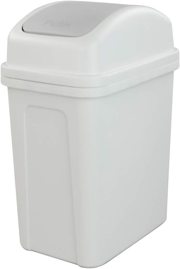 Asking 7 Liter Small Trash Bin with Swing-top Lid, Plastic Garbage Bin ...
