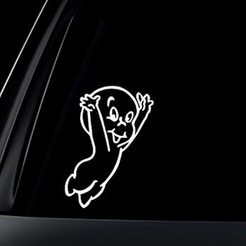 Amazon.com: Cute Spooky Ghost Version 1 Car Vinyl Sticker Decal Bumper ...