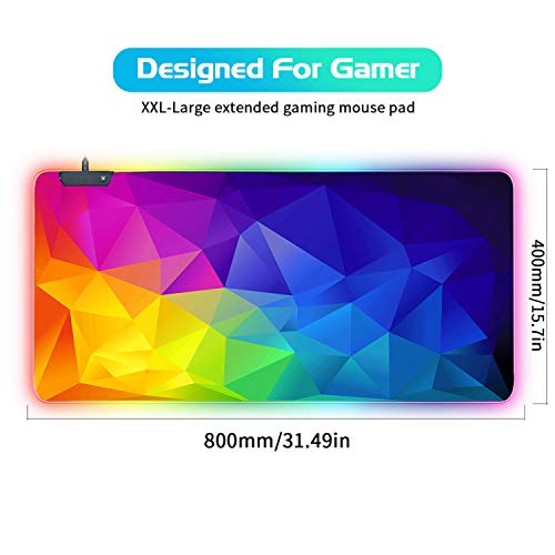 Galdas Large RGB Gaming Mouse Pad - Big Gaming Led Mouse Pad XXL Mouse ...